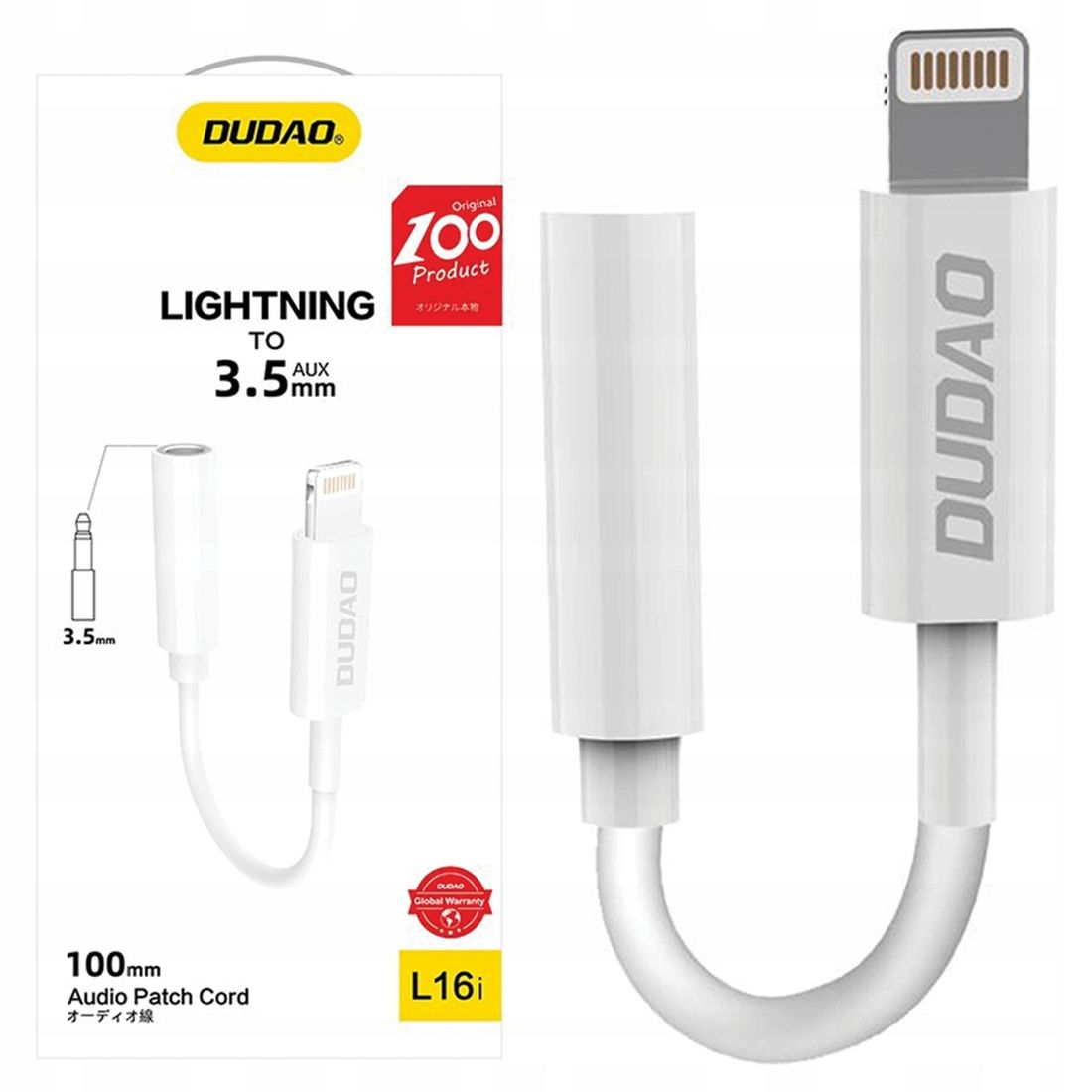 DUDAO ADAPTER PRZEJŚCIÓWKA DO SŁUCHAWEK DO LIGHTNING NA MINI JACK 3,5MM BIA – 196843089 - ERLI.pl
