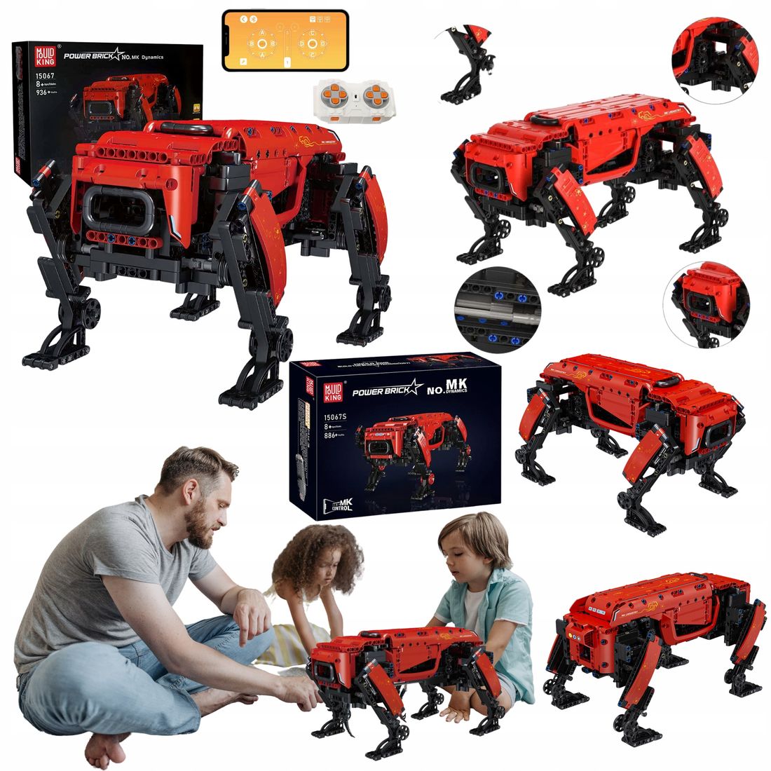 Klocki Konstrukcyjne Na pilota Zdalnie Sterowany Pies Robot – 223446234 ...