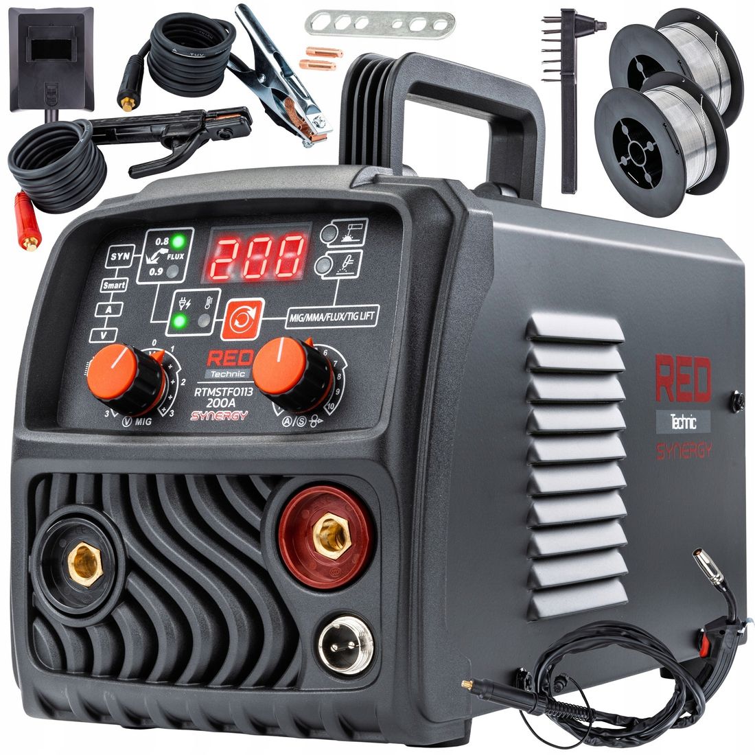 SPAWARKA INWERTOROWA MIGOMAT MIG MAG MMA FLUX TIG LIFT 200A SYNERGIA 2XDRUT – 221437270 - ERLI.pl