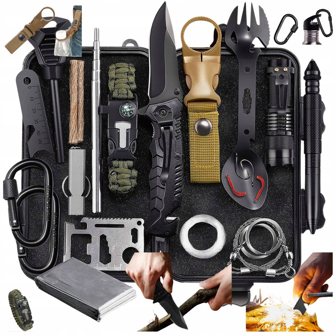 Kompaktowy Zestaw Przetrwania 32w1 Multi Tool Outdoor Bushcraft ...