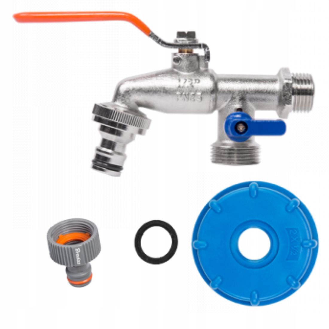 ZAWÓR KULOWY IBC DO MAUZERA 1000L KRAN 2X3/4 ZESTAW BRADAS S60X6 – 228307928 - ERLI.pl