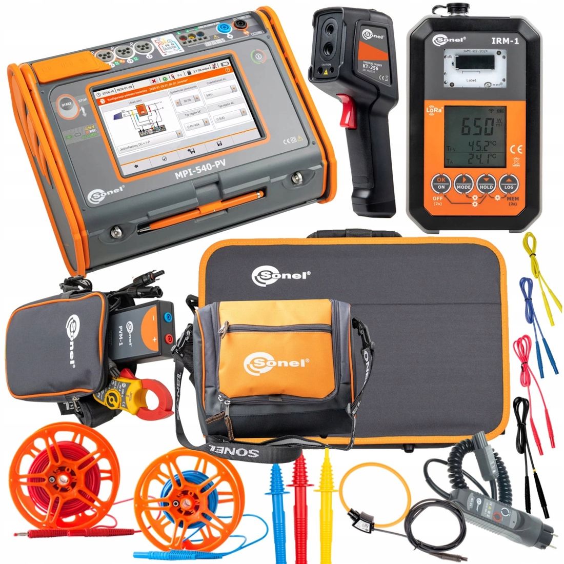 SONEL Miernik Instalacji Elektrycznych MPI-540-PV + Miernik IRM-1 + Kamera – 222420568 - ERLI.pl