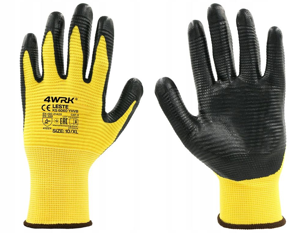 Rękawice rob. 4WRK LESTE PES/NI KS 6060 YHVB 10/XL – 223968078 - ERLI.pl