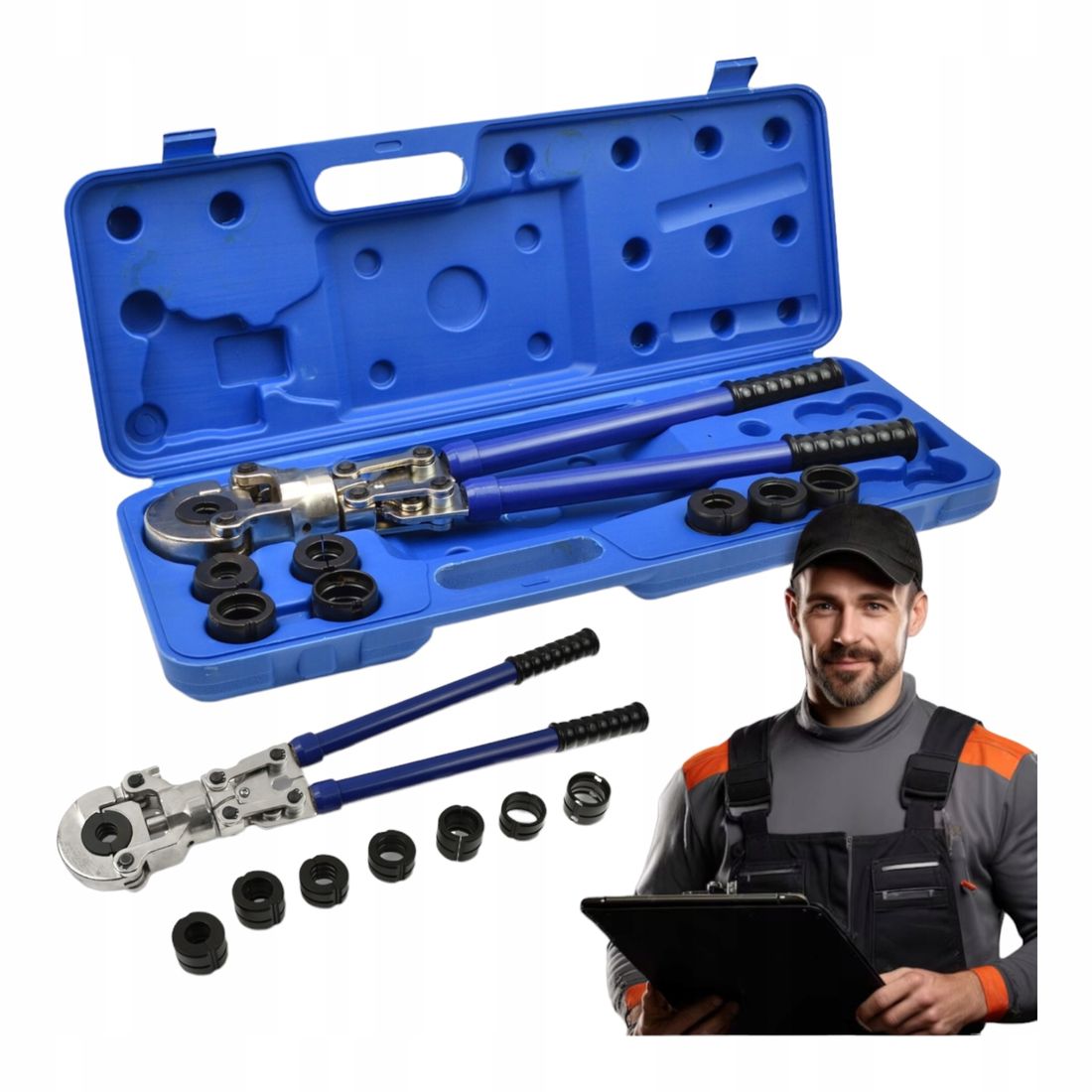 ZACISKARKA HYDRAULICZNA GEKO PEX-AL-PEX PLUS ZESTAW G00902 Zaciskarka – 224537717 - ERLI.pl