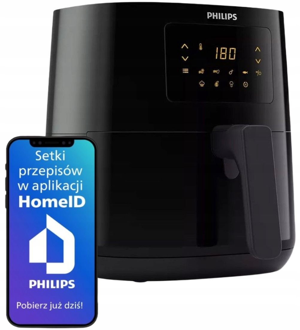 FRYTKOWNICA BEZTŁUSZCZOWA AIRFRYER PHILIPS OVI MINI 1400W X7 PROGRAMÓW ...