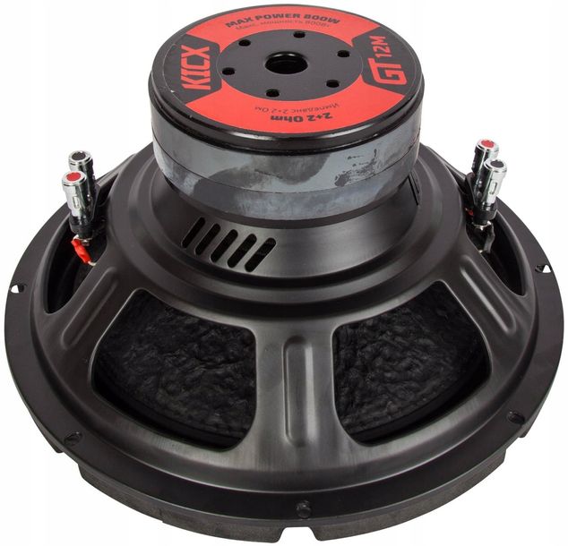 KICX GT 12M - SUBWOOFER Samochodowy 30cm 12cali 500W 2x2 Ohm PRZYJEMNY BAS – 225436219 - ERLI.pl