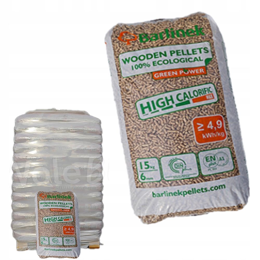 Pellet BARLINEK Pelet drzewny 6mm ENplus A1 i DINplus 66x 15kg 990kg – 225472848 - ERLI.pl