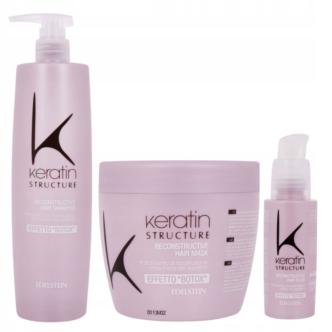 Keratin Structure Szampon + Maska + Fluid Zestaw Keratynowy Do Włosów ...