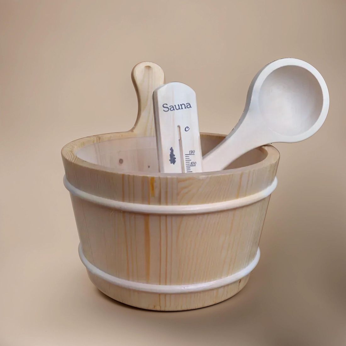 Zestaw Startowy do Sauny 1: Wiadro Ceber Drewniane 4l, Chochla ...