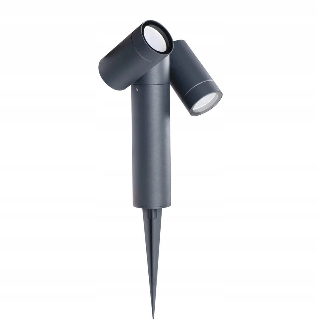 Reflektor ogrodowy wbijany grafitowy regulowany podwójny 40 cm IP54 ...