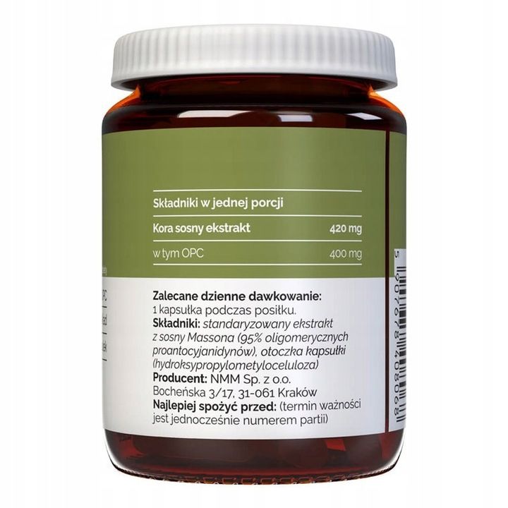 Vitaler's OPC Kora Sosny 420 mg Ekstrakt Antyoksydant Krążenie 60 kaps ...