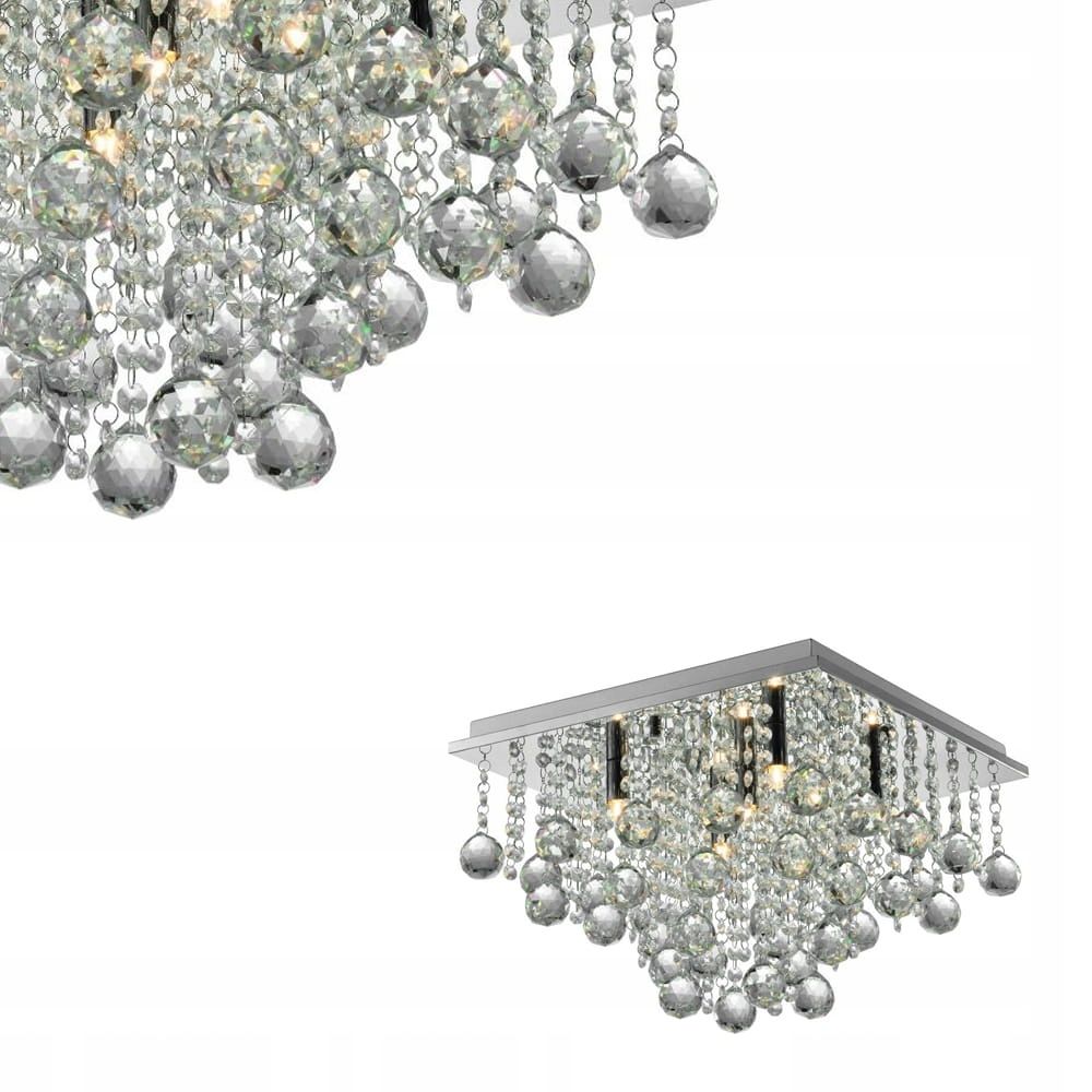 Lampa sufitowa plafon z kryształkami RANGEL CEILING do salonu Zuma Line ...
