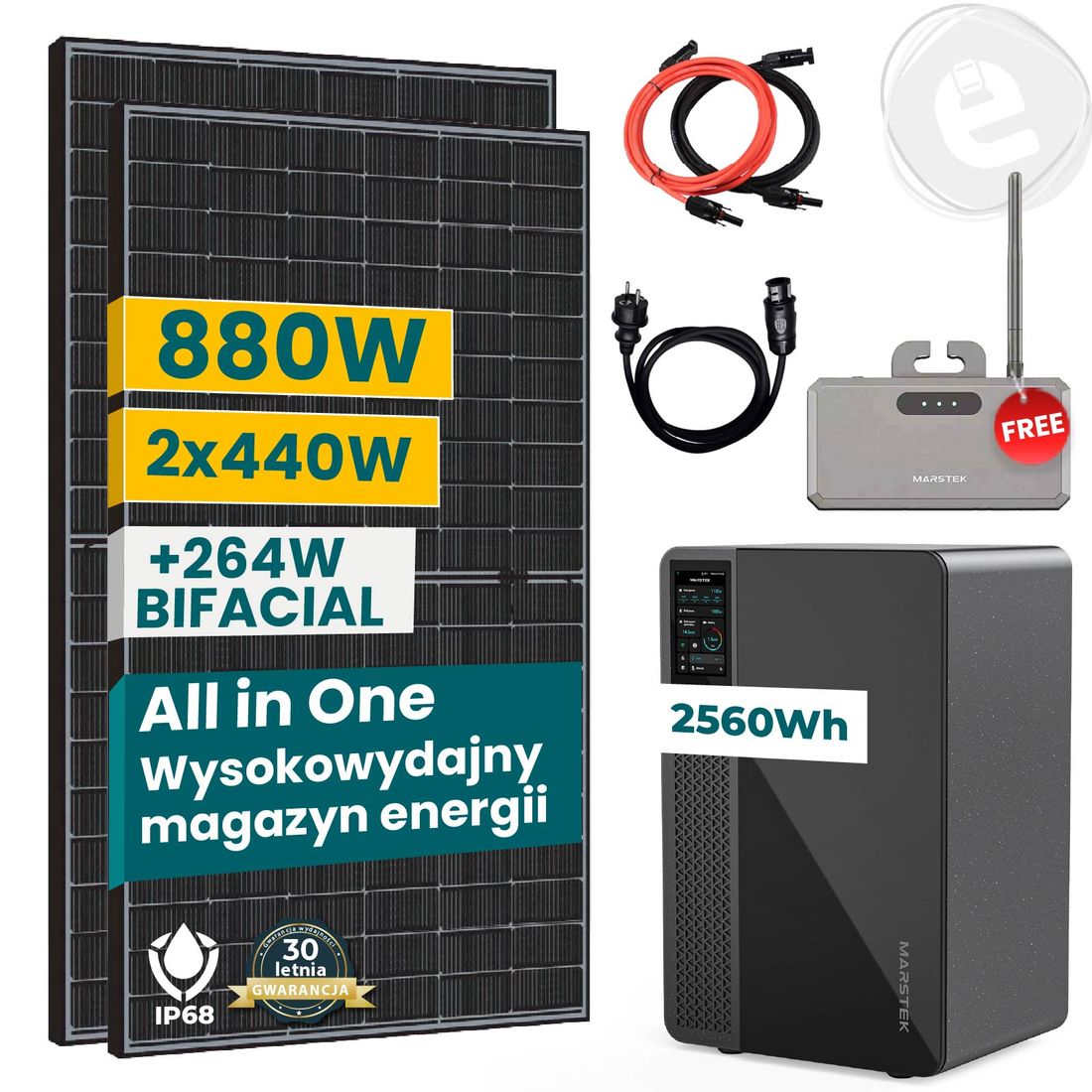 880W fotowoltaika z magazynem energii Marstek Jupiter-C – 225792872 ...