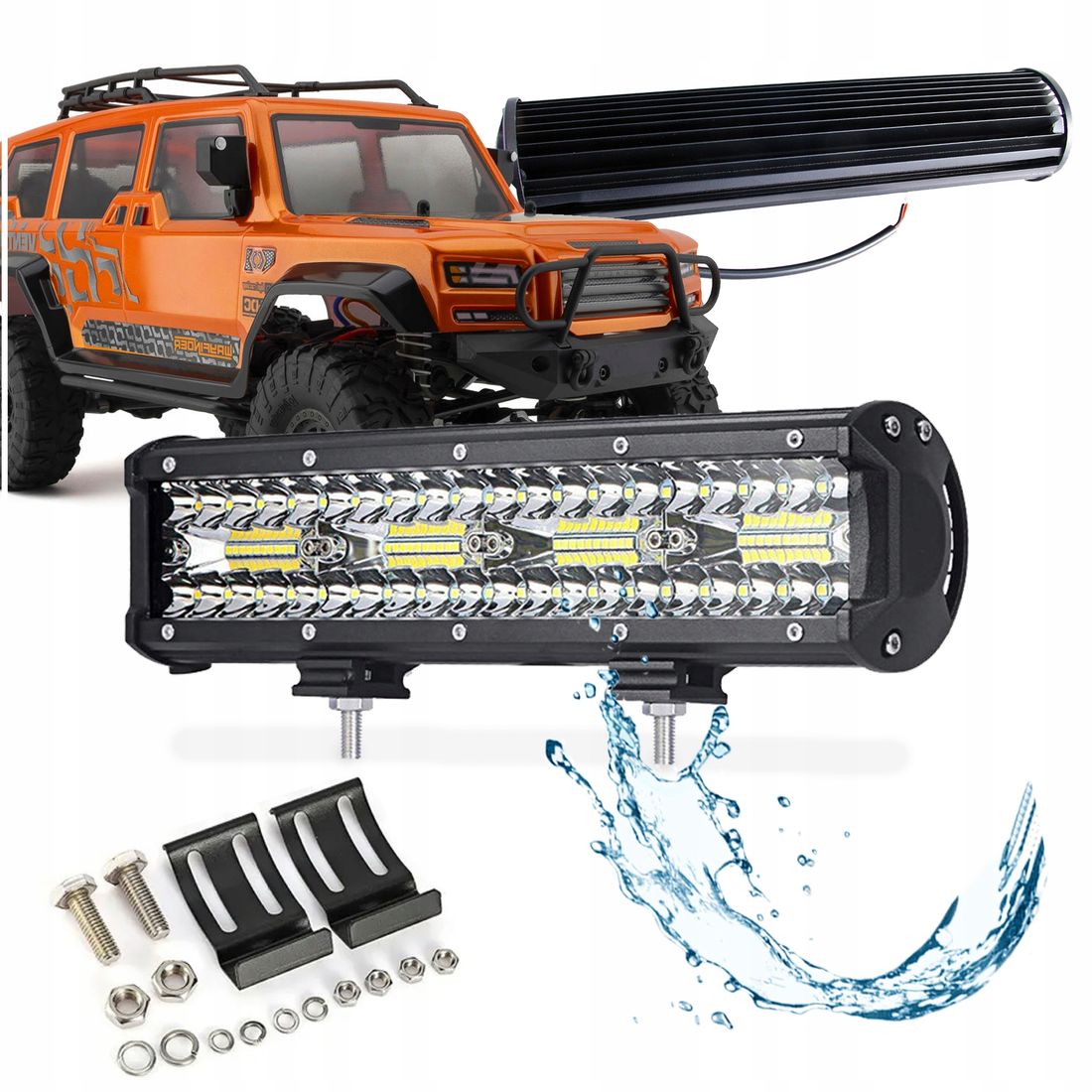 Panel lampa robocza LED x80 240W 12 24V 30cm led bar OFF ROAD jeep quad ...