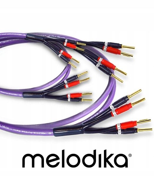 KABLE GŁOŚNIKOWE BI-AMPING PRZEWÓD BANAN DO KOLUMN MELODIKA MDBA415G 3 ...