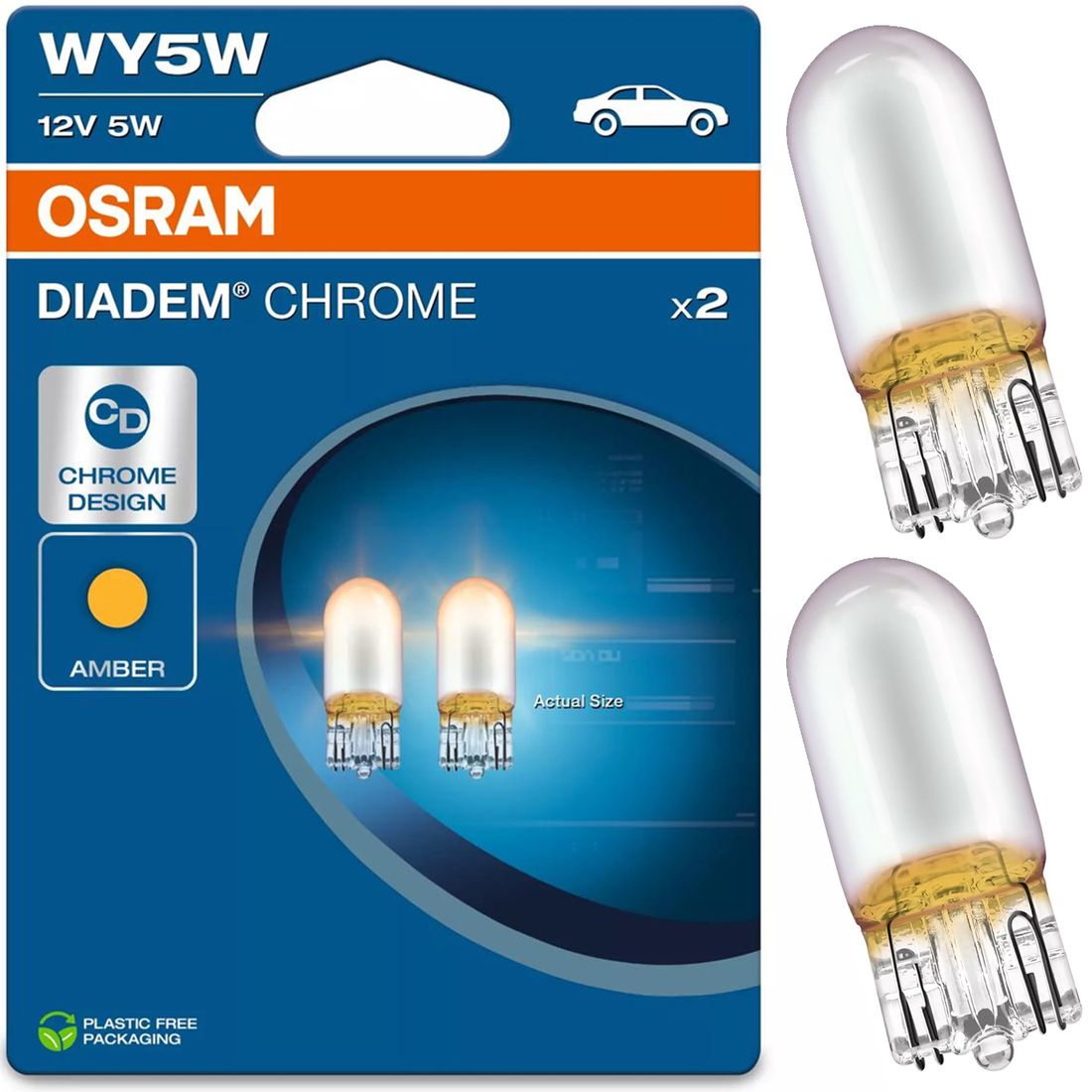 OSRAM DIADEM CHROME WY5W ŻARÓWKI KIERUNKOWSKAZÓW CHROMOWANE ...