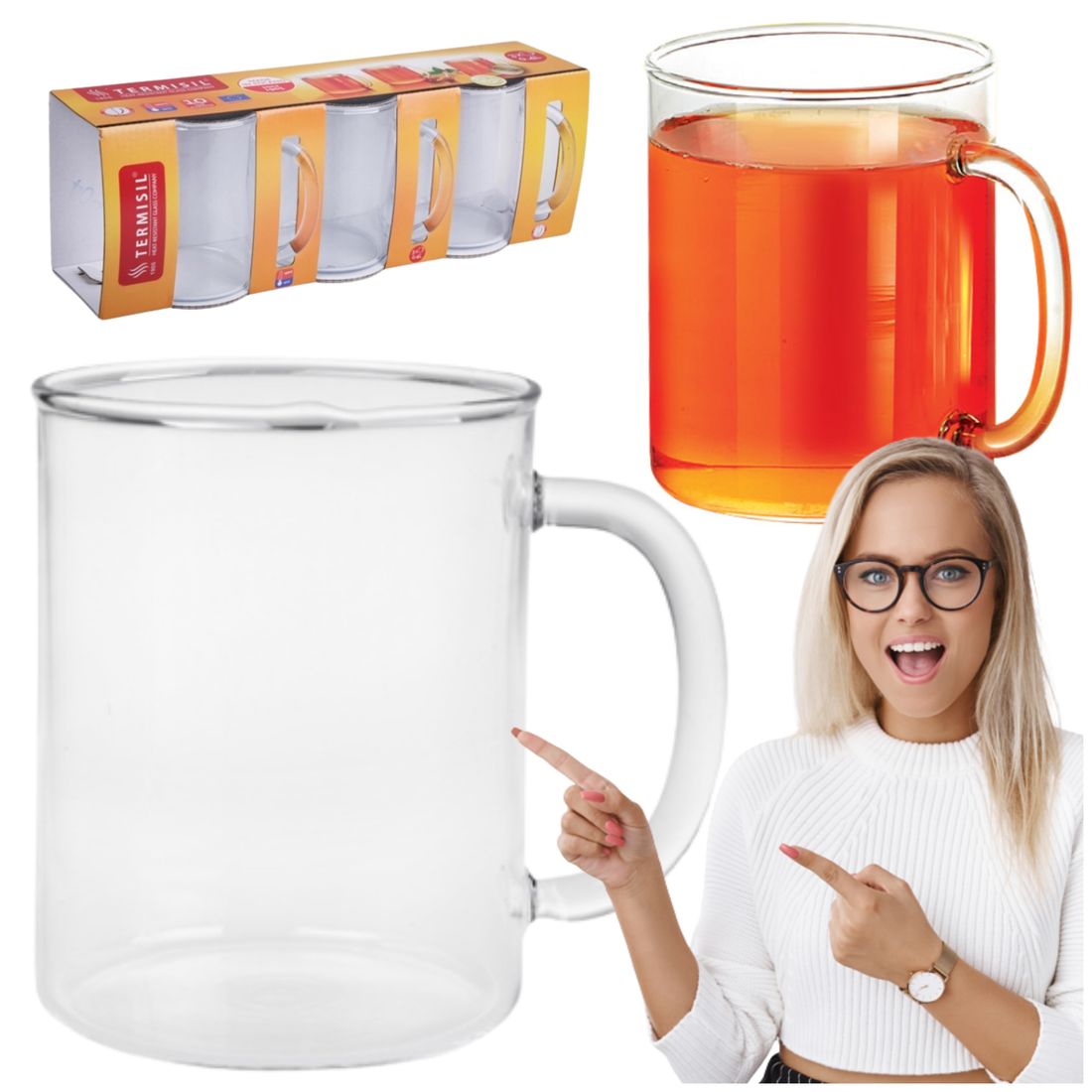 SZKLANKI KOMPLET SZKLANEK ZESTAW 3 SZTUKI SZKLANKA TERMISIL 440ML SZ66 ...