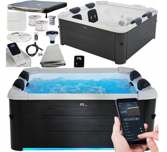 MSpa FRAME OSLO PANELOWE dla 6 osób Ozon Hydromasaż Bicze LED WIFI ...