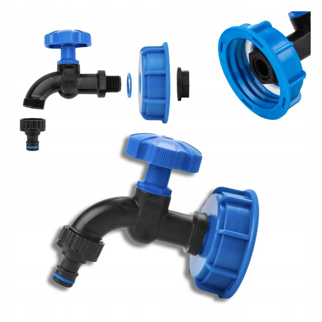 ZESTAW Nakrętka GW S60x6 + Kran GZ 1/2" DO MAUZERA Zbiornika IBC Beczki – 231623579 - ERLI.pl