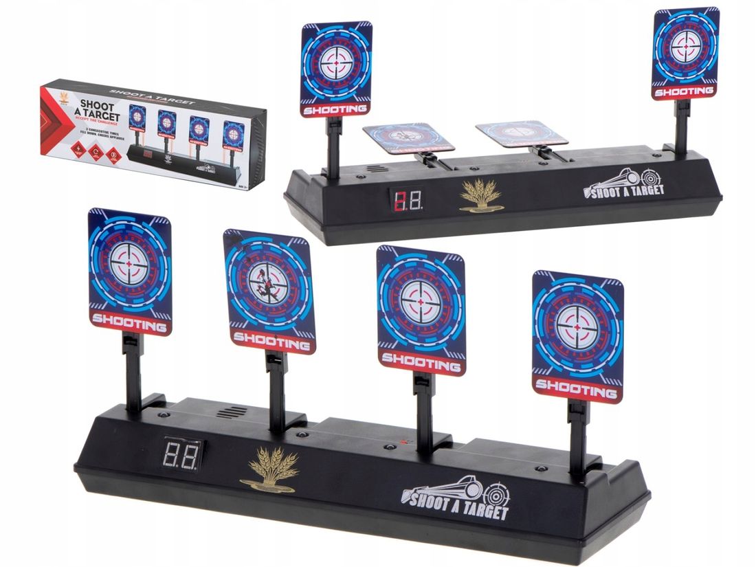 Tarcza do strzelania elektroniczna cyfrowa 4 cele licznik – 231735807 ...