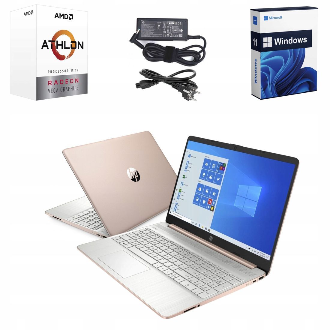 LAPTOP HP 15-ef1073wm RÓŻ Silver 3050U 16GB 512GB SSD Win11 – 232077506 ...