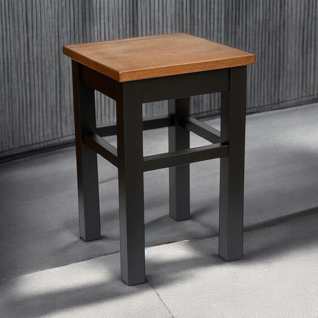 Czarny Taboret Bukowy Kuchenny do Kuchni Jadalni SOLIDNY Taboret ...