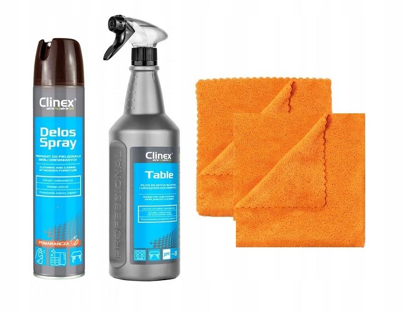 Mikrofibra + CLINEX DELOS DO MEBLI + CLINEX TABLE – 236955800 - ERLI.pl
