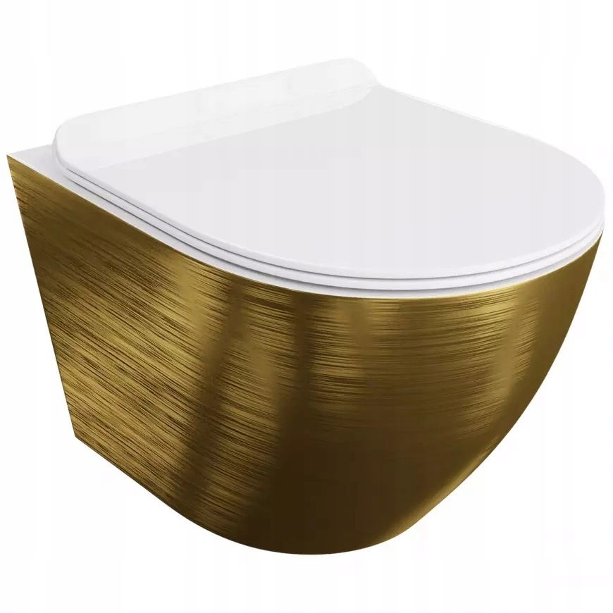 MISKA WC WISZĄCA ALICE ISKRA GOLD BEZKOŁNIERZOWA DESKA WOLNOOPADAJĄCA ...