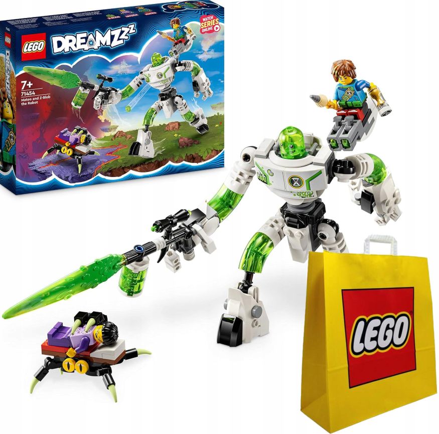 LEGO DREAMZzz 71454 Mateo i robot Z-Blob + Duża Torba Lego – 233134381 ...