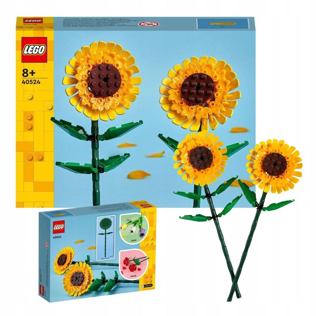 LEGO Słoneczniki Klocki Bukiet Kwiatki Prezent 40524 Kwiaty dla Kobiet ...