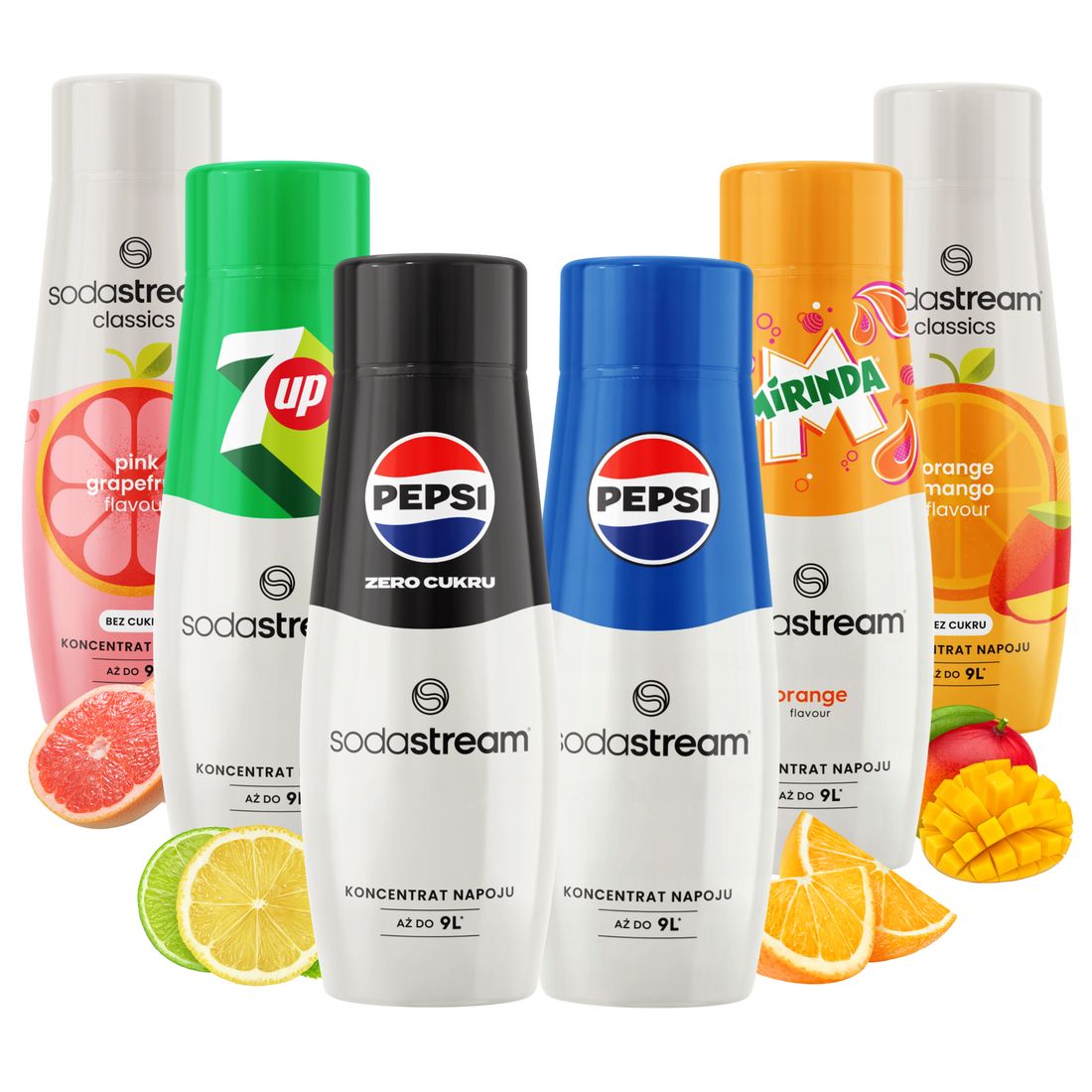 Zestaw syropów SodaStream Pepsi 7Up Mirinda Grapefruit Mango ...