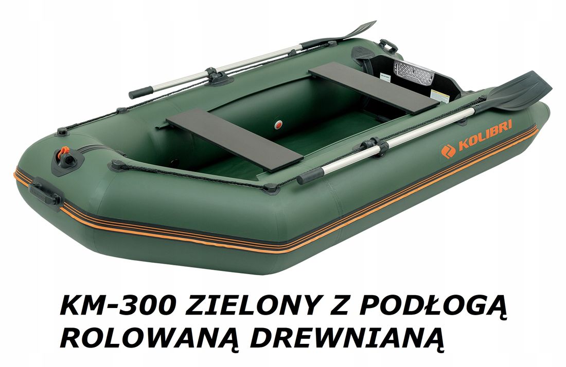 PONTON WĘDKARSKI TURYSTYCZNY KOLIBRI KM-300 ZIELONY Z PODŁOGĄ ROLOWANĄ ...