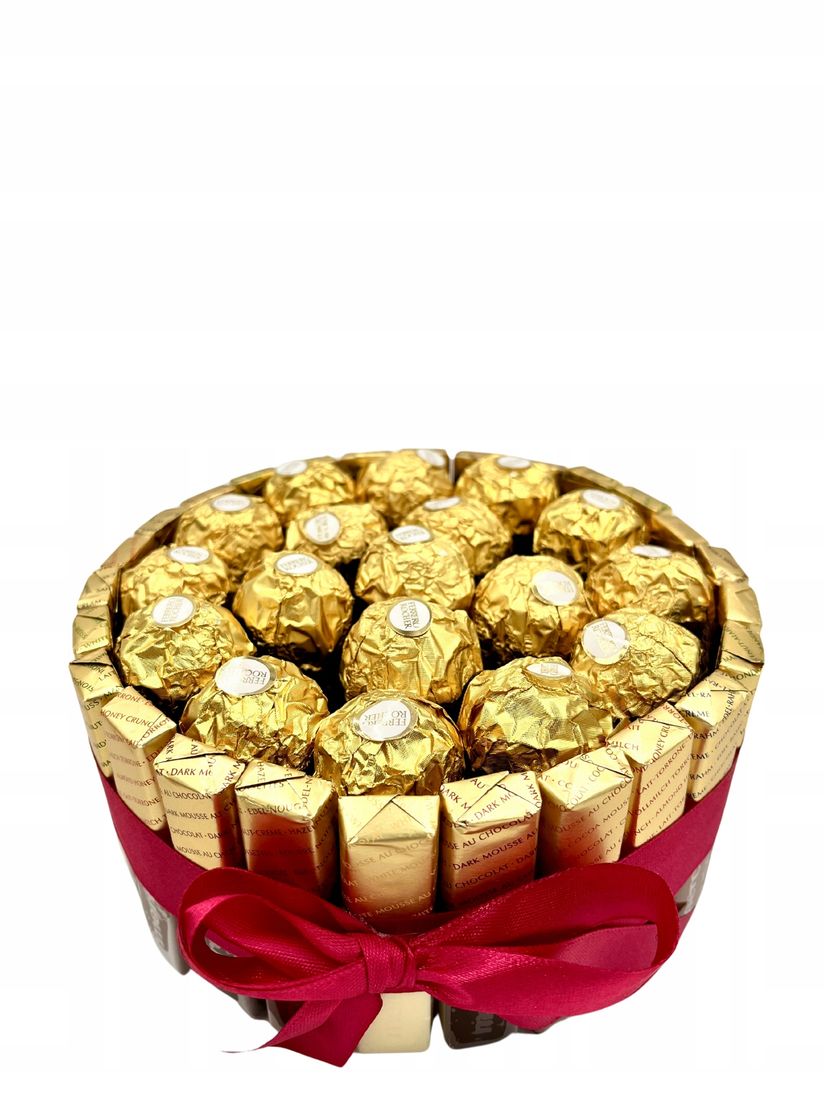 Tort Merci Prezent na Dzień Babci Urodziny Zestaw Słodyczy Ferrero ...