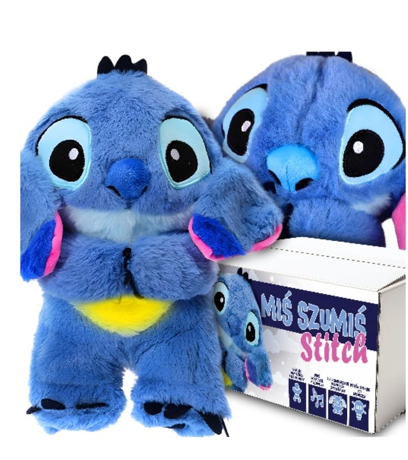 STITCH MASKOTKA PLUSZAK USPOKAJAJĄCY MIŚ ODDYCHAJĄCY – 234230515 - ERLI.pl