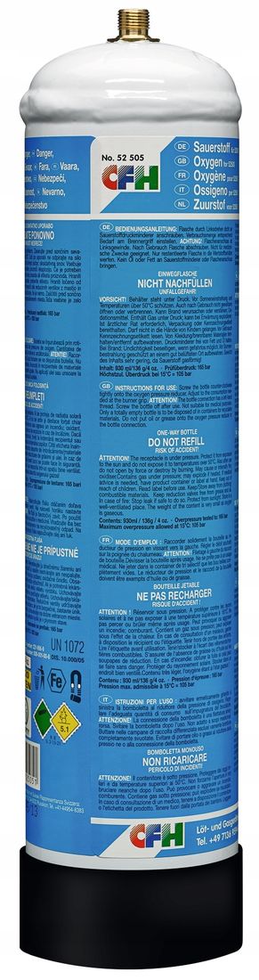 TLEN butla gaz do palnika FIX3100 CFH OXYGEN 52505 – 234631723 - ERLI.pl