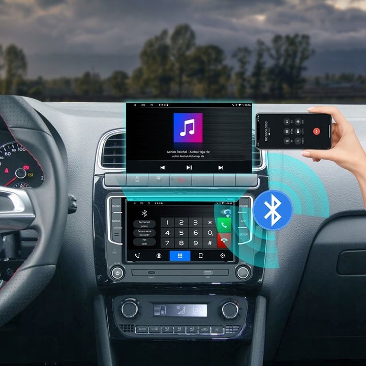 RADIO 7" ANDROID 13 VW PASSAT B6 B7 GOLF 5 V 6 VI TIGUAN SKODA SEAT 2G/64GB – 234643600 - ERLI.pl