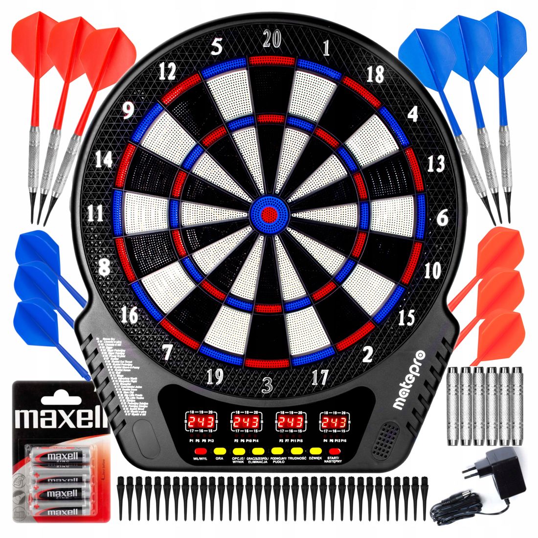 Tarcza dart elektroniczna do gry w darta rzutki lotki Matepro soft tips ...
