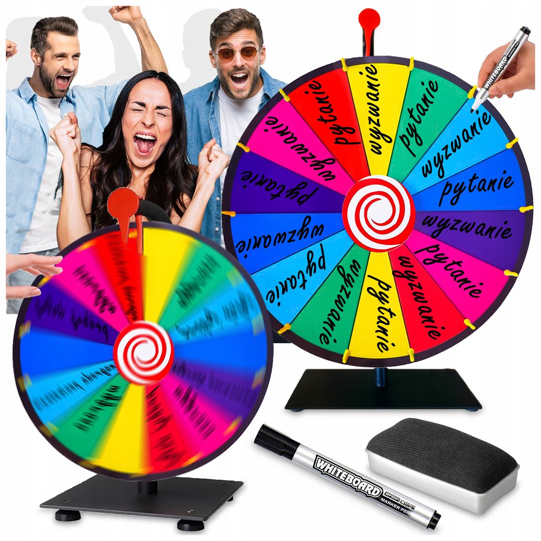 KOŁO FORTUNY SUCHOŚCIERALNE GRA DLA DZIECI LOTERIA IMPREZY FESTYN 61 CM ...