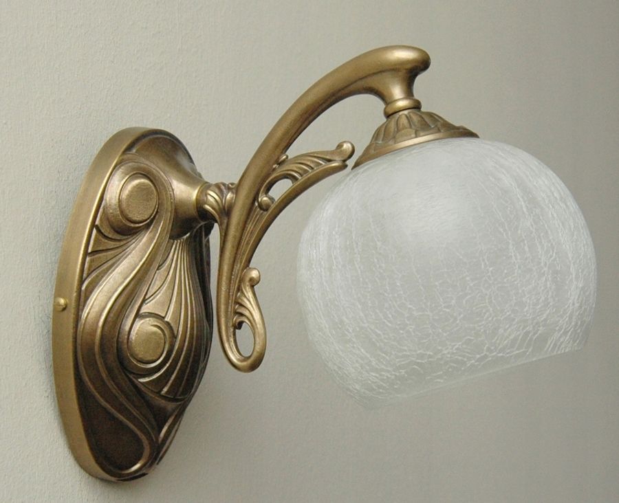Kinkiet mosiężny,lampa ścienna z mosiądzu – 235863681 - ERLI.pl
