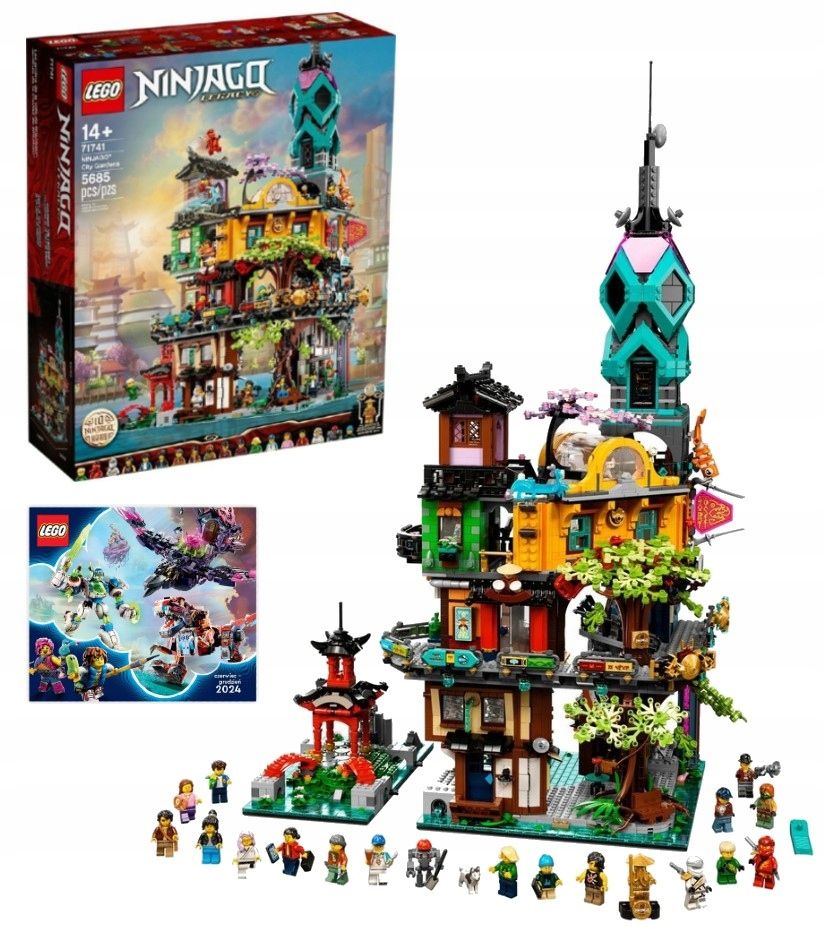 LEGO NINJAGO 14+ DUŻY UNIKATOWY ZESTAW OGRODY MIASTA NINJAGO 71741 ...