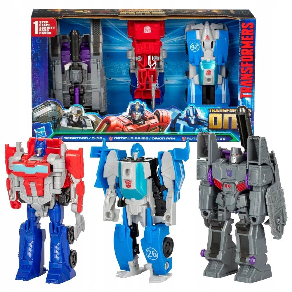 TRANSFORMERS ONE ZESTAW AUTO ROBOT MEGATRON OPTIMUS PRIME AUTOBOT ...