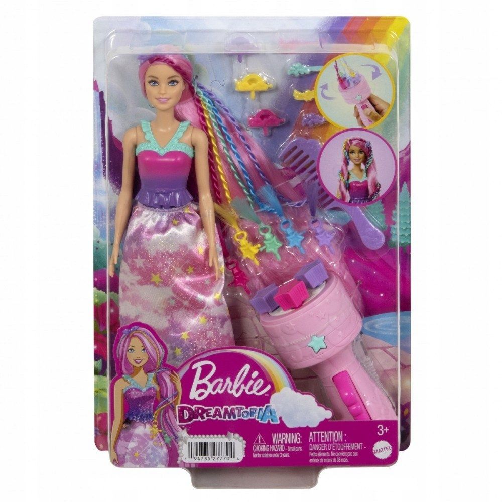 Lalka Barbie Dreamtopia Księżniczka Zakręcone pasemka – 237167935 - ERLI.pl