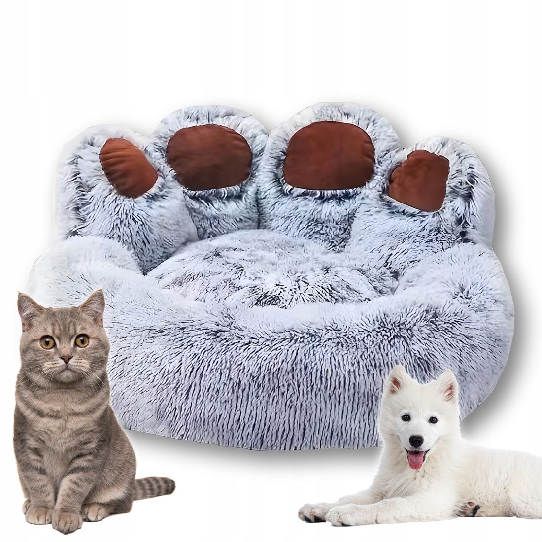 LEGOWISKO PLUSZOWE ŁAPKA DLA PSA KOTA MIĘKKIE Posłanie Kojec PODUSZKA M ...