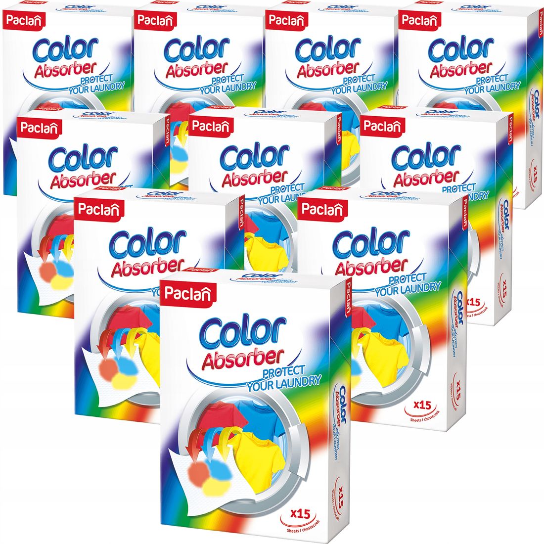 Chusteczki Wyłapujące Kolor przeciw farbowaniu PACLAN COLOR ABSORBER 150szt – 250264111 - ERLI.pl