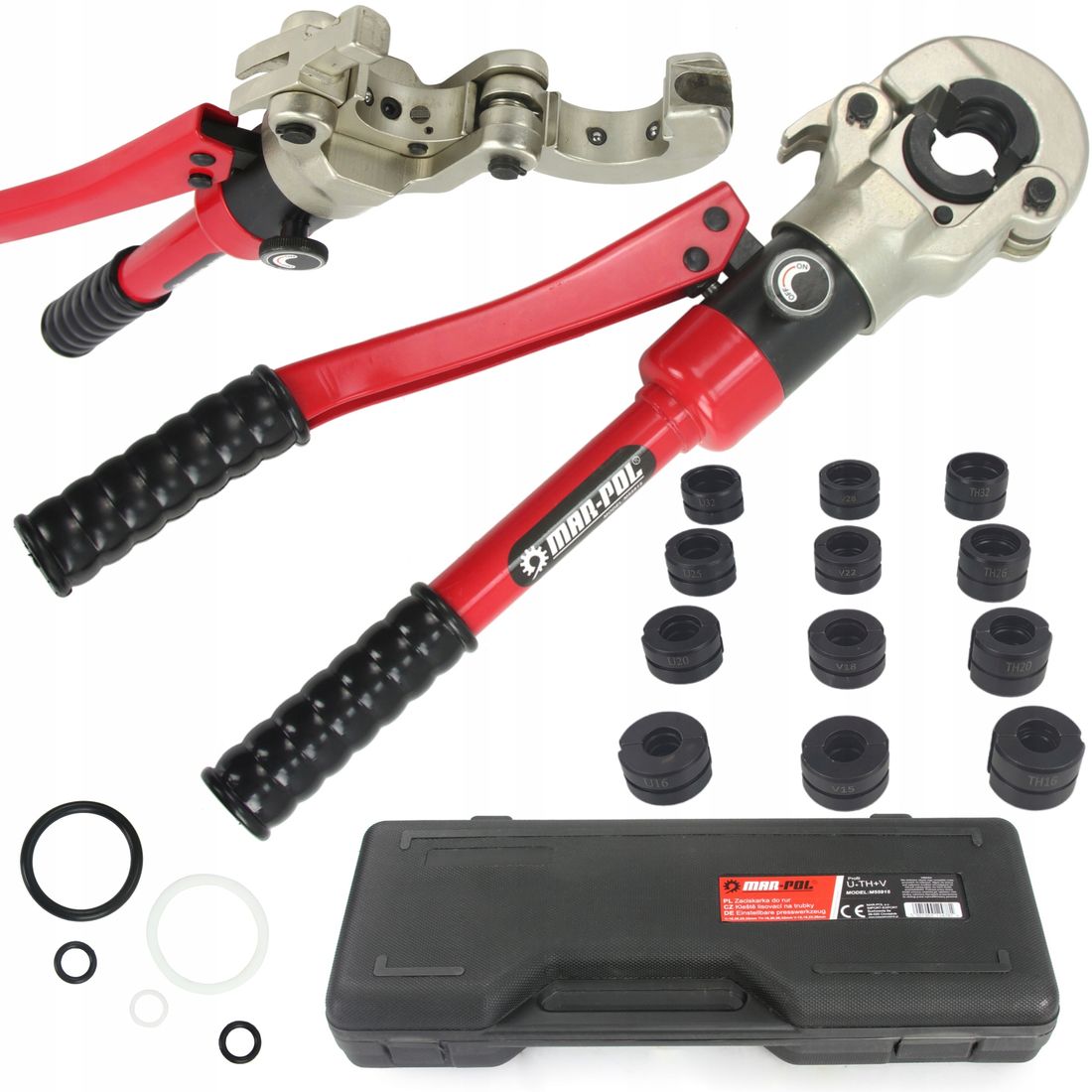 ZESTAW PRASKA ZACISKARKA HYDRAULICZNA DO RUR 12PCS U+TH+V WALIZKA M55915 – 238458849 - ERLI.pl