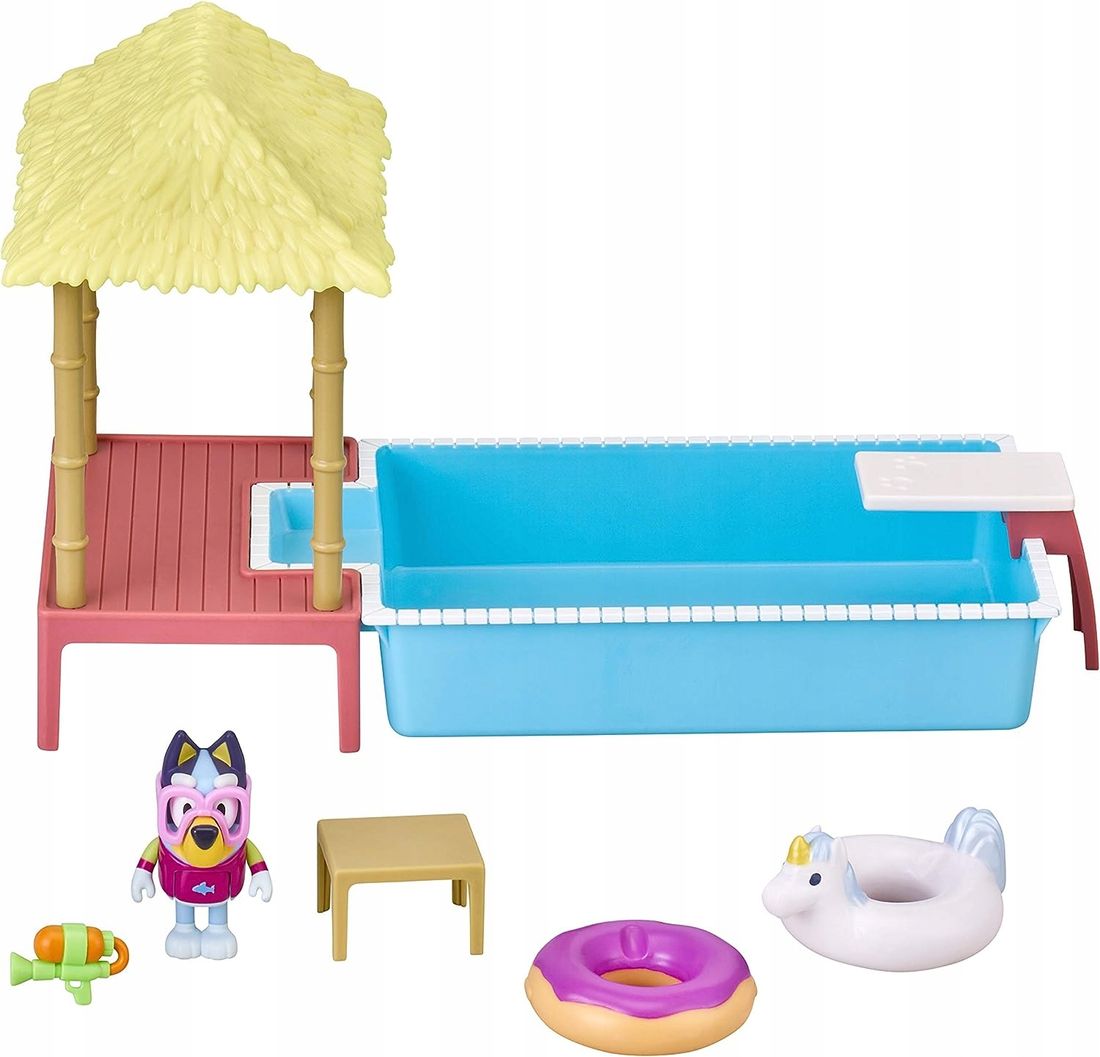 Bluey Pool Time Fun Playset: Bluey figure in Swim – 238482143 - ERLI.pl