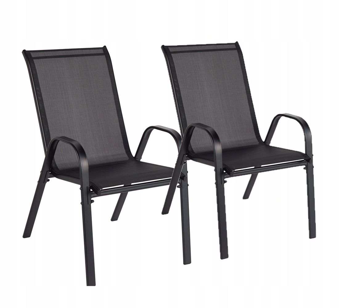 KRZESŁA OGRODOWE NA TARAS BALKON OGRÓD NOWOCZESNE KRZESŁO METALOWE 2 szt. – 241674693 - ERLI.pl