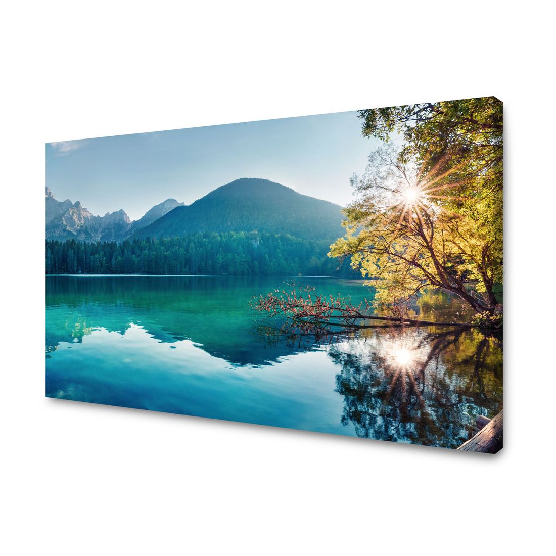 Obraz na płótnie Słońce nad Górami Jezioro Woda Spokój 50x40 cm ...