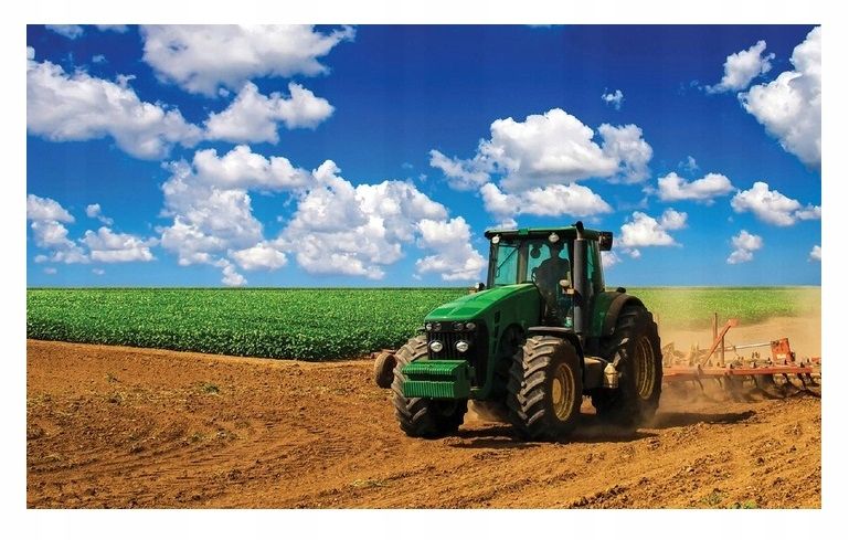 FOTOTAPETA TRAKTOR CIĄGNIK KRAJOBRAZ POLE NATURA TAPETA ŚCIENNA 368x254 ...