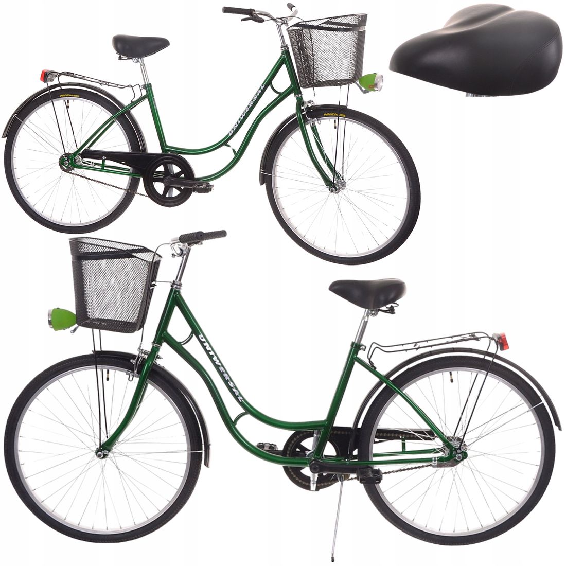 Rower Damski Męski Damka Miejski Retro + Kosz GRATIS WARIANTY Koło 26 ...